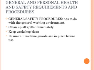 Safety in the workshop final | PPT