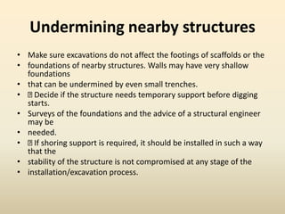 Safety in various construction operations – | PPTX