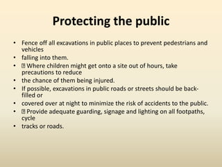 Safety in various construction operations – | PPTX