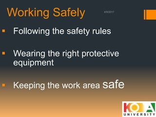 Safety in working place | PPTX