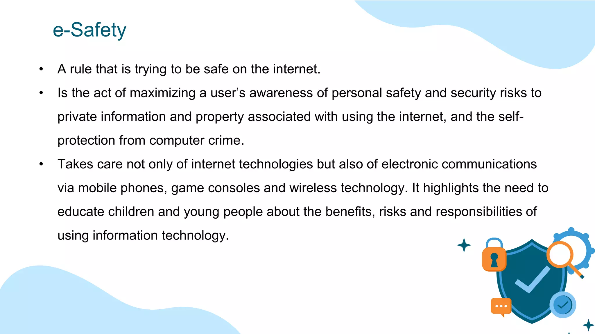Safety Issues on the Use of ICT including e-Safety Rules.pptx