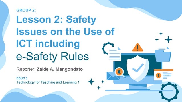 Safety Issues on the Use of ICT including e-Safety Rules.pptx ...