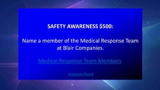 Safety Jeopardy | PPTX