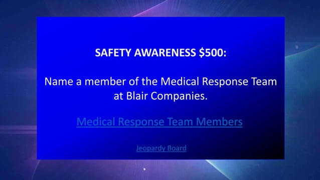 Safety Jeopardy | PPTX