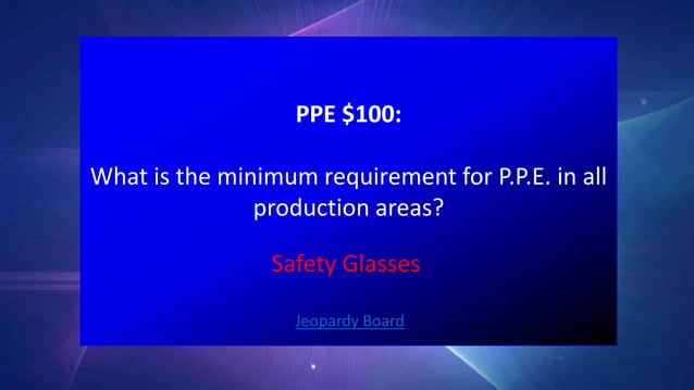 Safety Jeopardy | PPTX