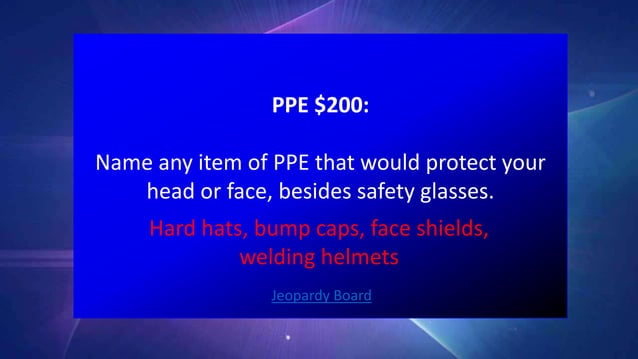 Safety Jeopardy | PPTX