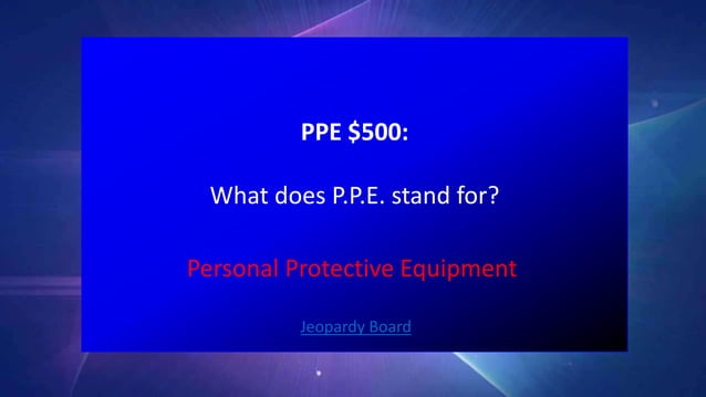 Safety Jeopardy | PPTX