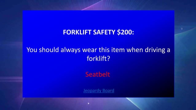 Safety Jeopardy | PPTX