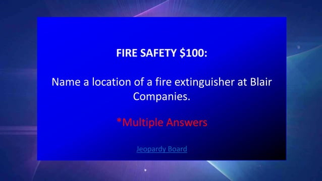 Safety Jeopardy | PPTX