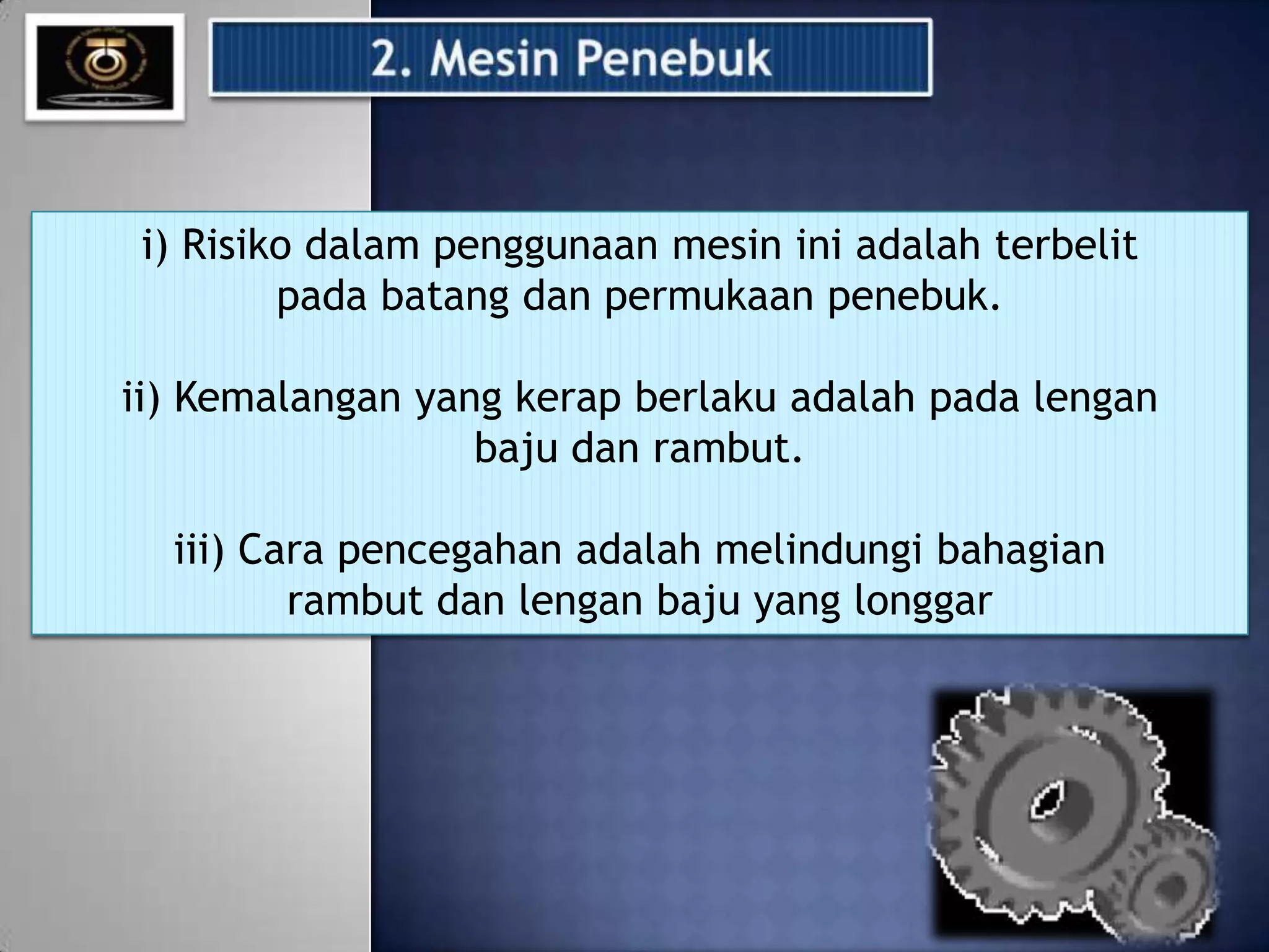 Safety (Keselamatan Mesin) | PPTX