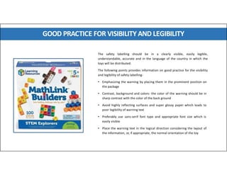 Safety labelling guidlines for toys | PPTX