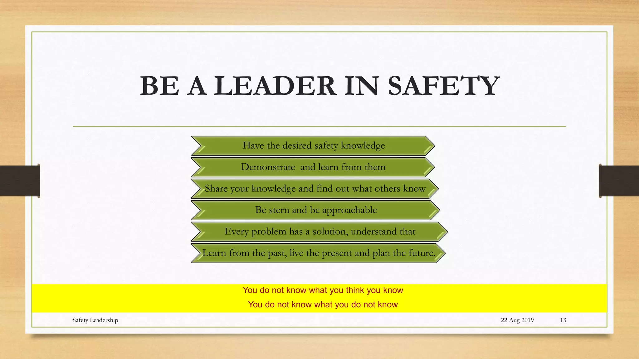 Safety Leadership | PDF