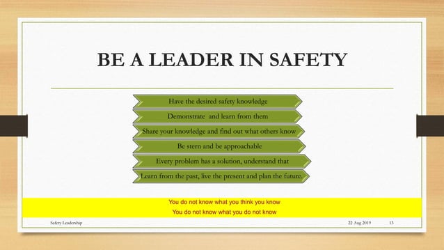 Safety Leadership | PDF