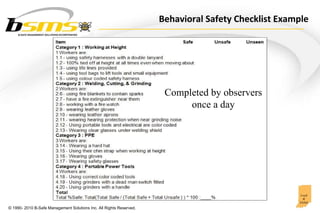 Behavioral Safety Leadership in Oil & Gas construction | PPT