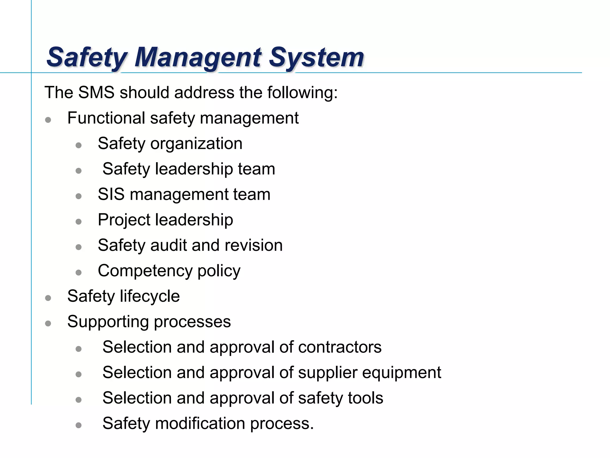 Safety life cycle seminar IEC61511 | PPTX
