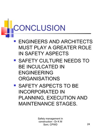 Safety management in construction | PPT