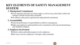 SAFETY MANAGEMENT ISSUES, BENEFITS AND CHALLENGES.pptx | Civil ...