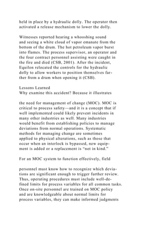 Safety ManagementSafety ManagementOManagement ofChan.docx | Business ...