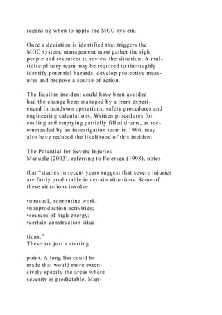 Safety ManagementSafety ManagementOManagement ofChan.docx | Business ...