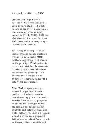 Safety ManagementSafety ManagementOManagement ofChan.docx | Business ...