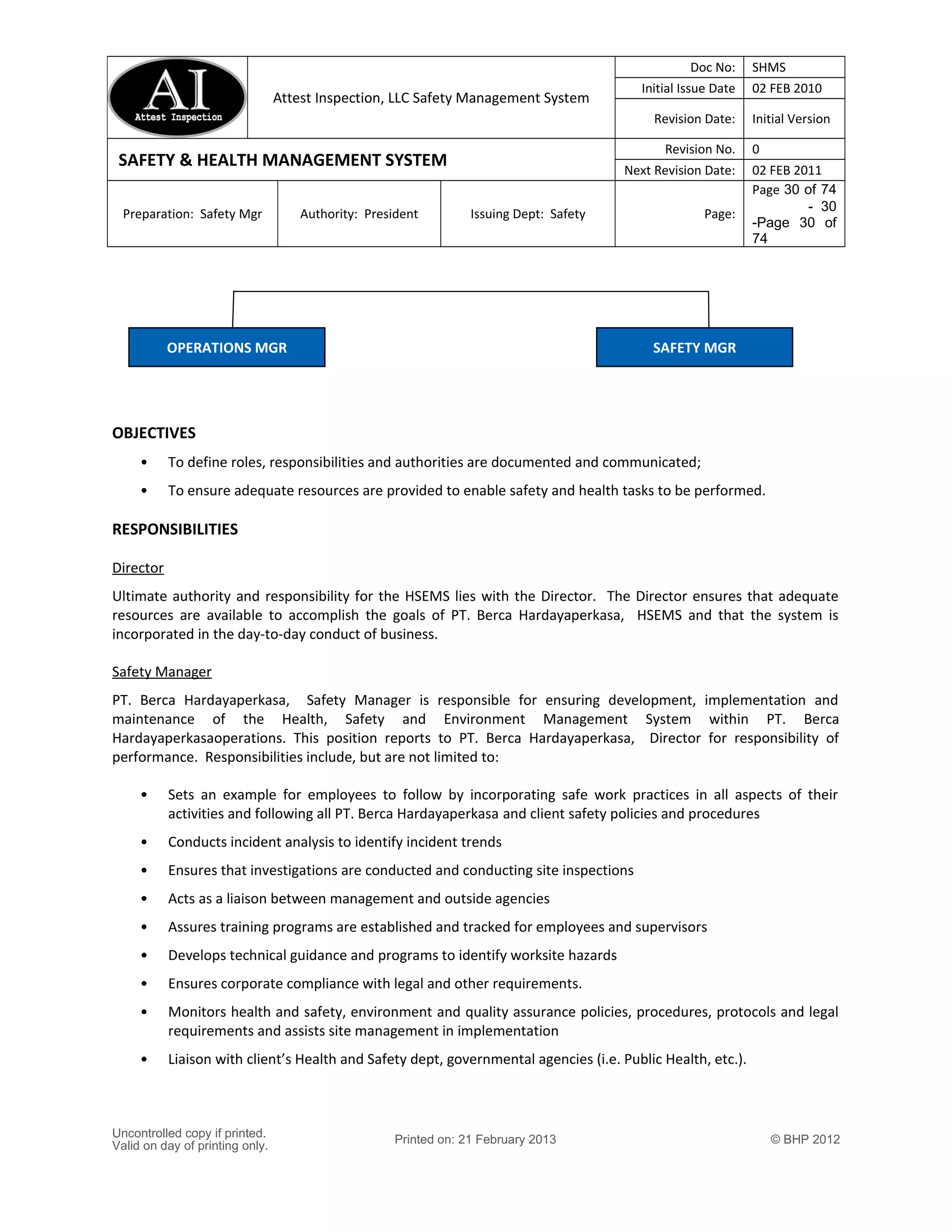 Safety management system | DOC