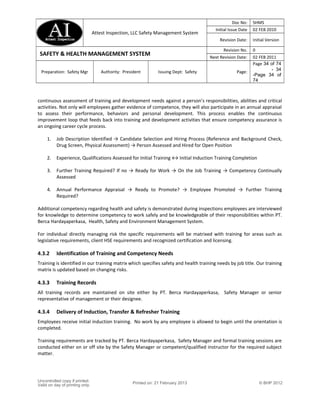 Safety management system | DOC