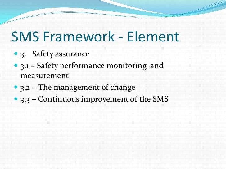 Safety Management System framework