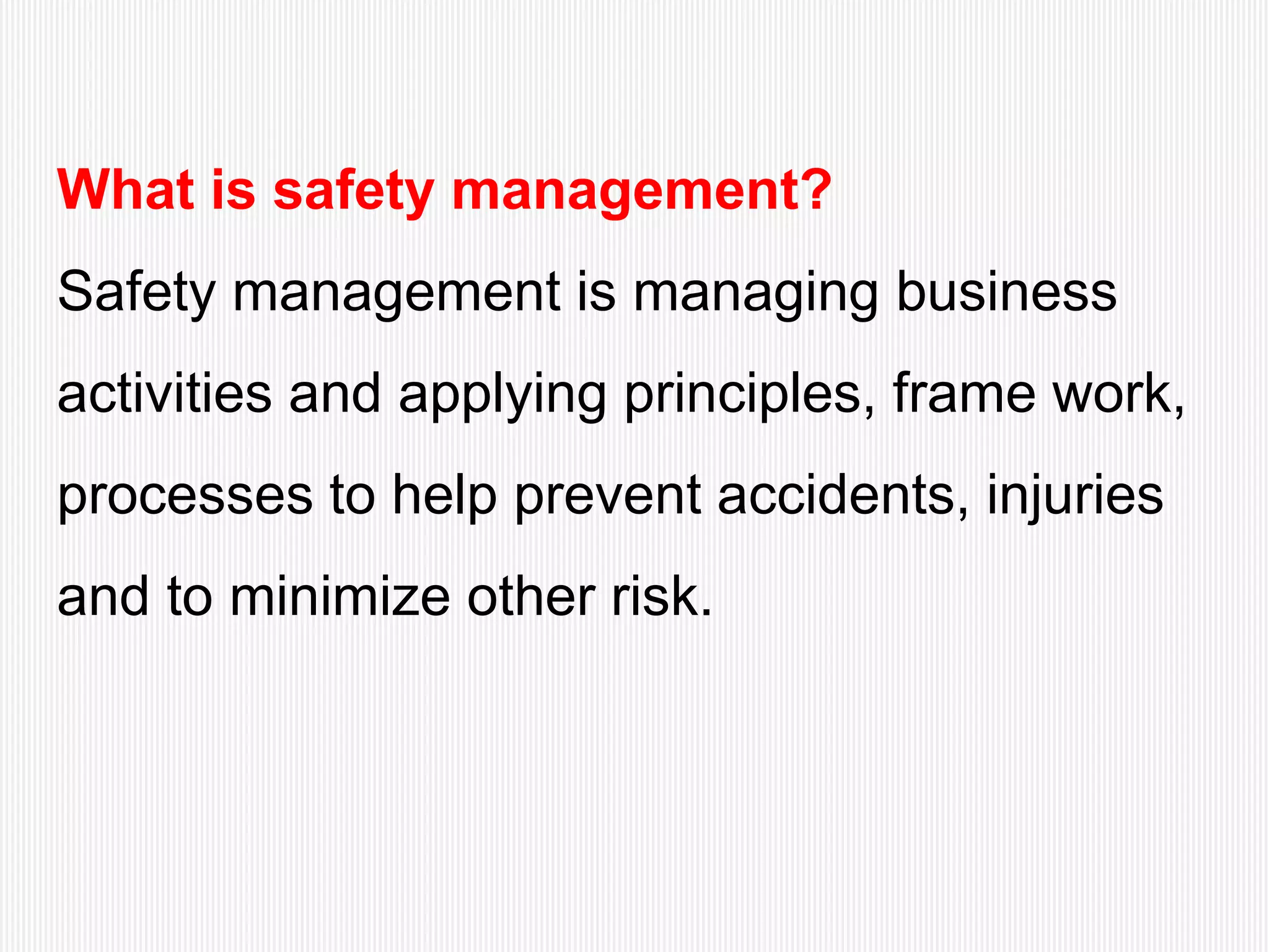 Safety managment | PPT