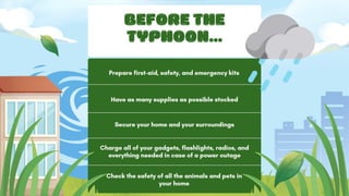 Safety Measures before, during, and after a Typhoon - Performance Task ...