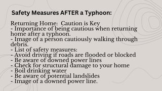 Safety Measures before, during and after a typhoon - Performance Task ...