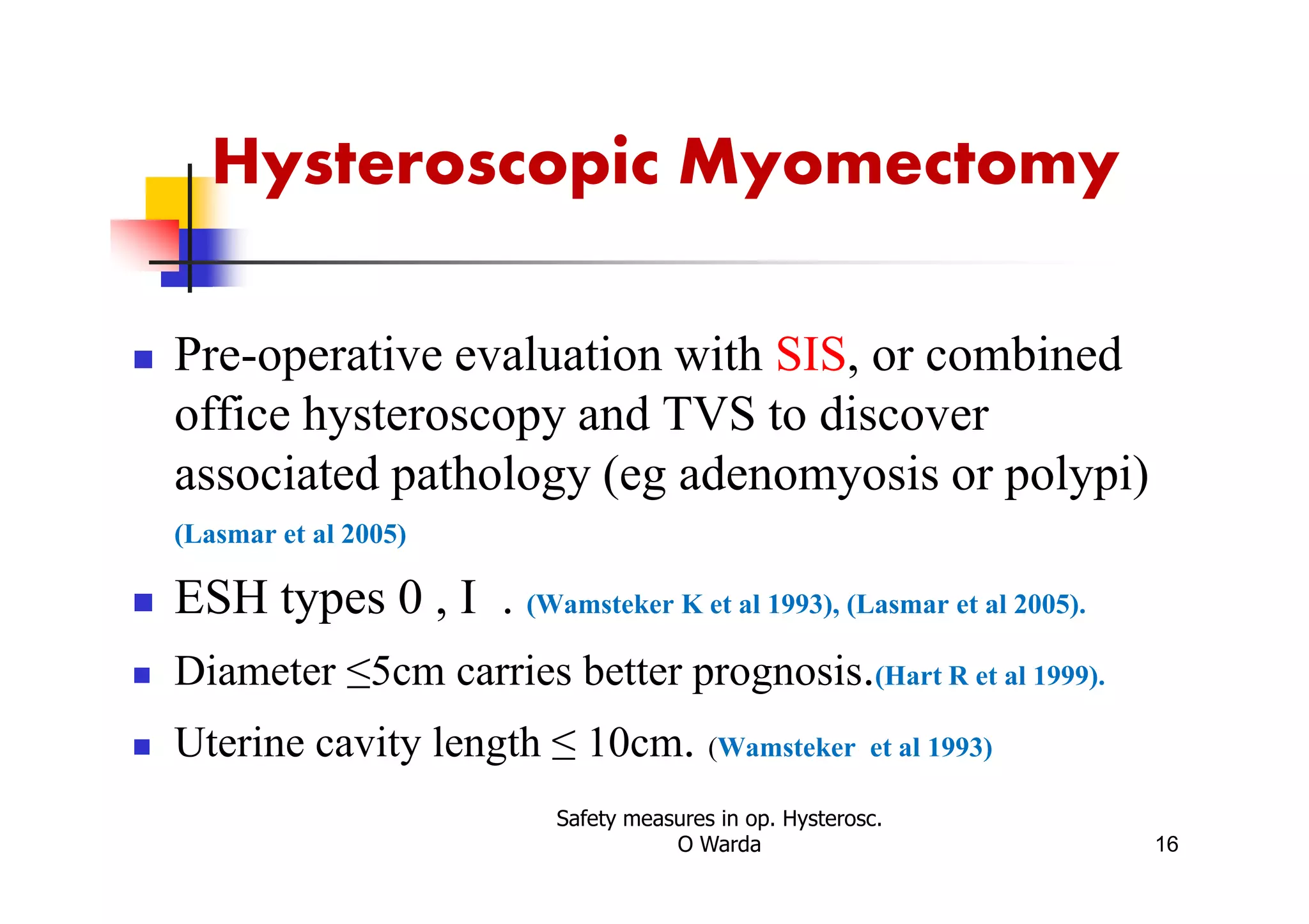 Safety measures in operative hysteroscopy | PDF