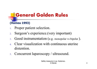 Safety measures in operative hysteroscopy | PDF | Reproductive Health ...