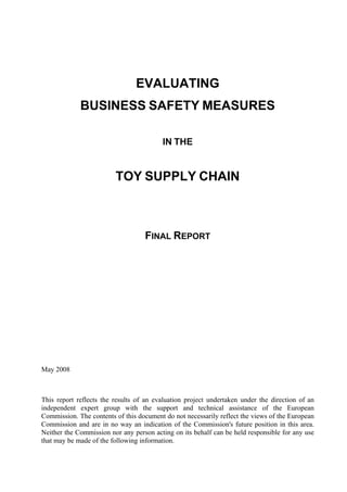 Safety measures toy_supply_chain | PDF