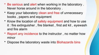 safety measures while in lab (Basic concept in laboratory technique).pptx
