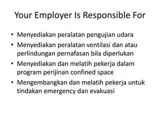 Confined Space - Ruang Terbatas | PPTX