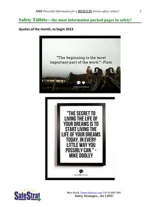 Safety Meeting Starter (SMS) Jan 2013 | PDF