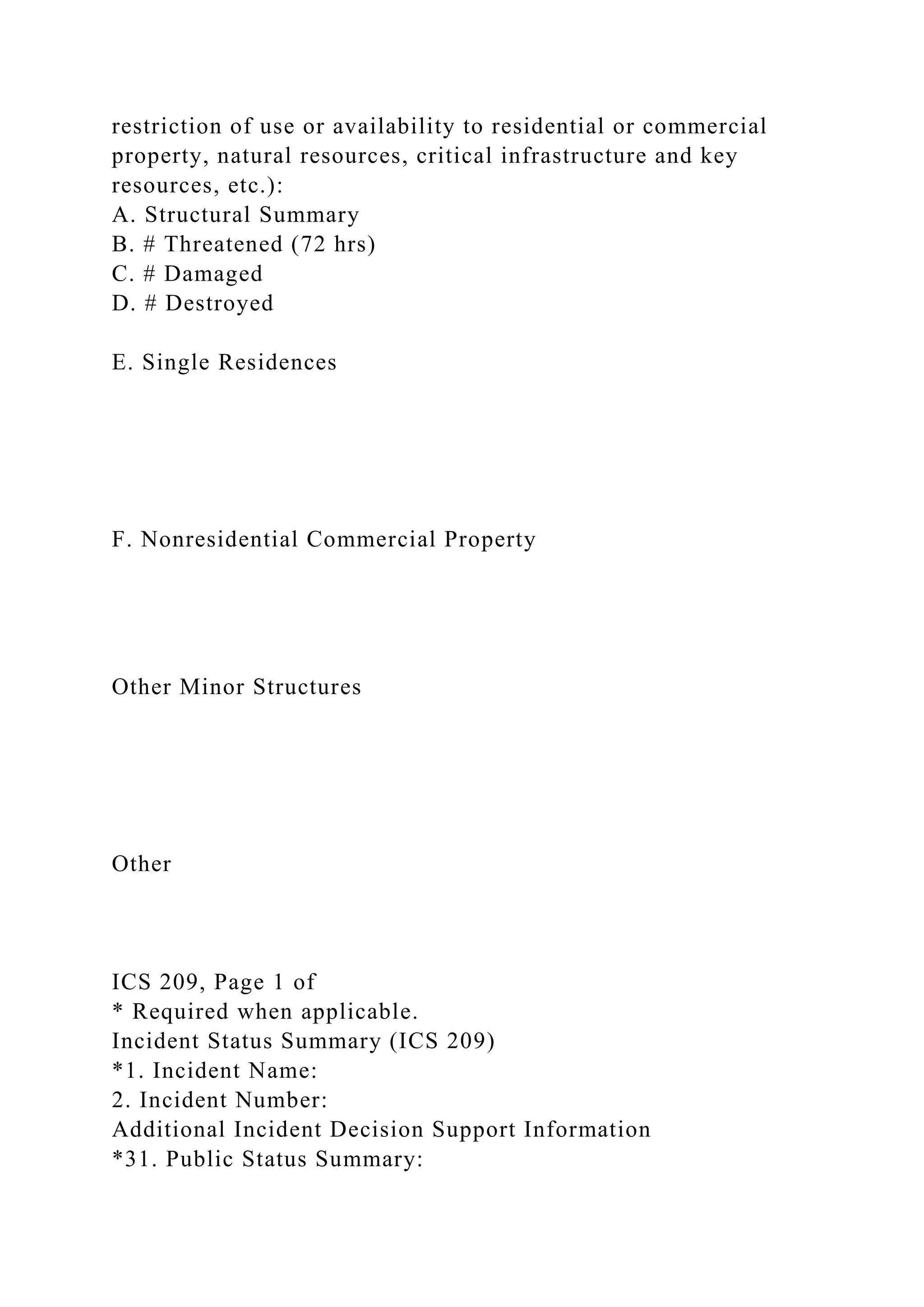 Safety MessagePlan (ICS 208)1. Incident Name2. Operati.docx ...