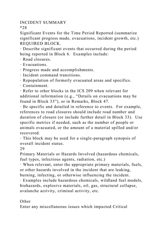 Safety MessagePlan (ICS 208)1. Incident Name2. Operati.docx ...