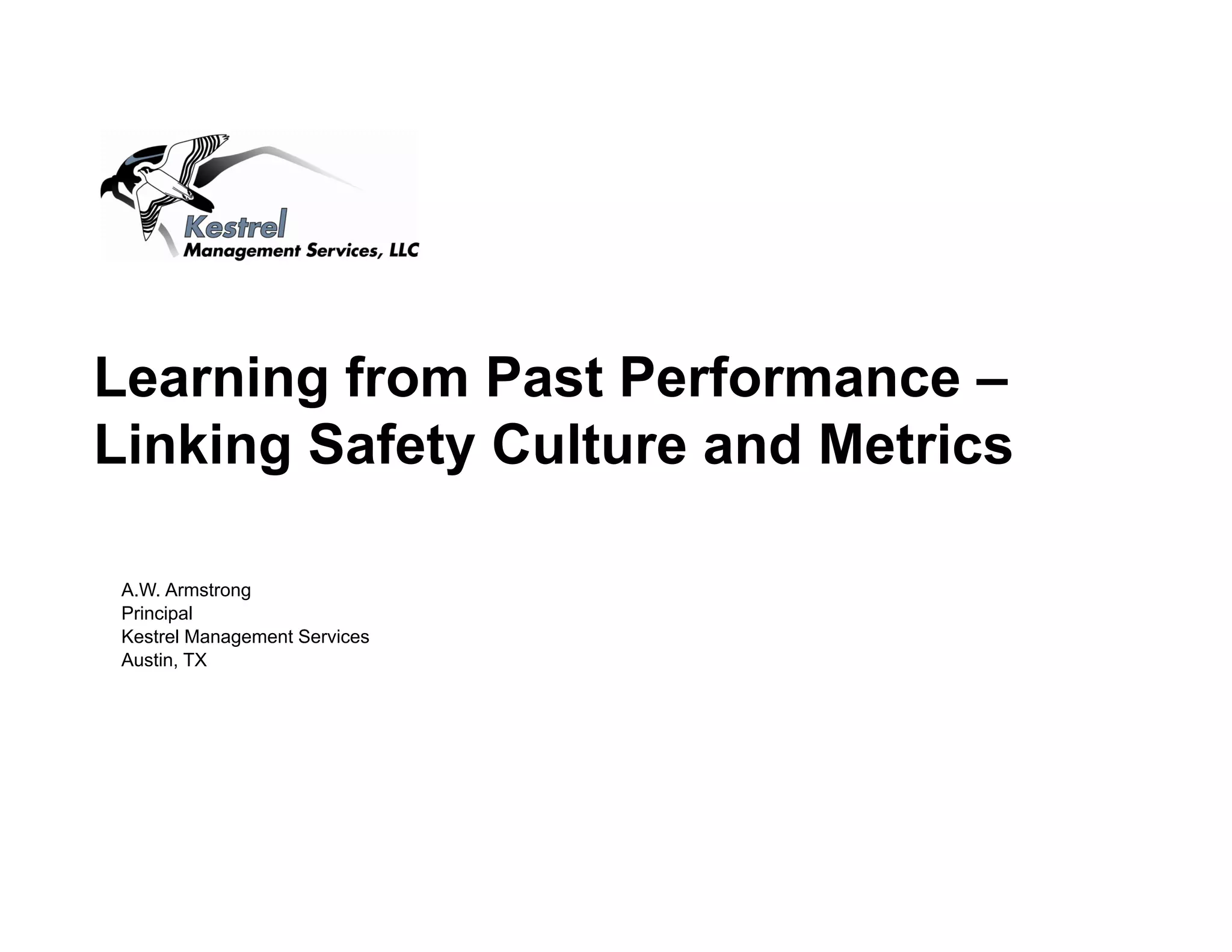 Safety Metrics And Culture | PDF