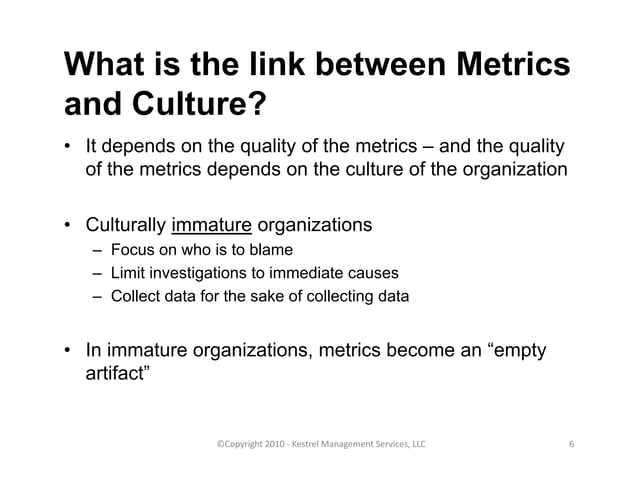 Safety Metrics And Culture | PDF