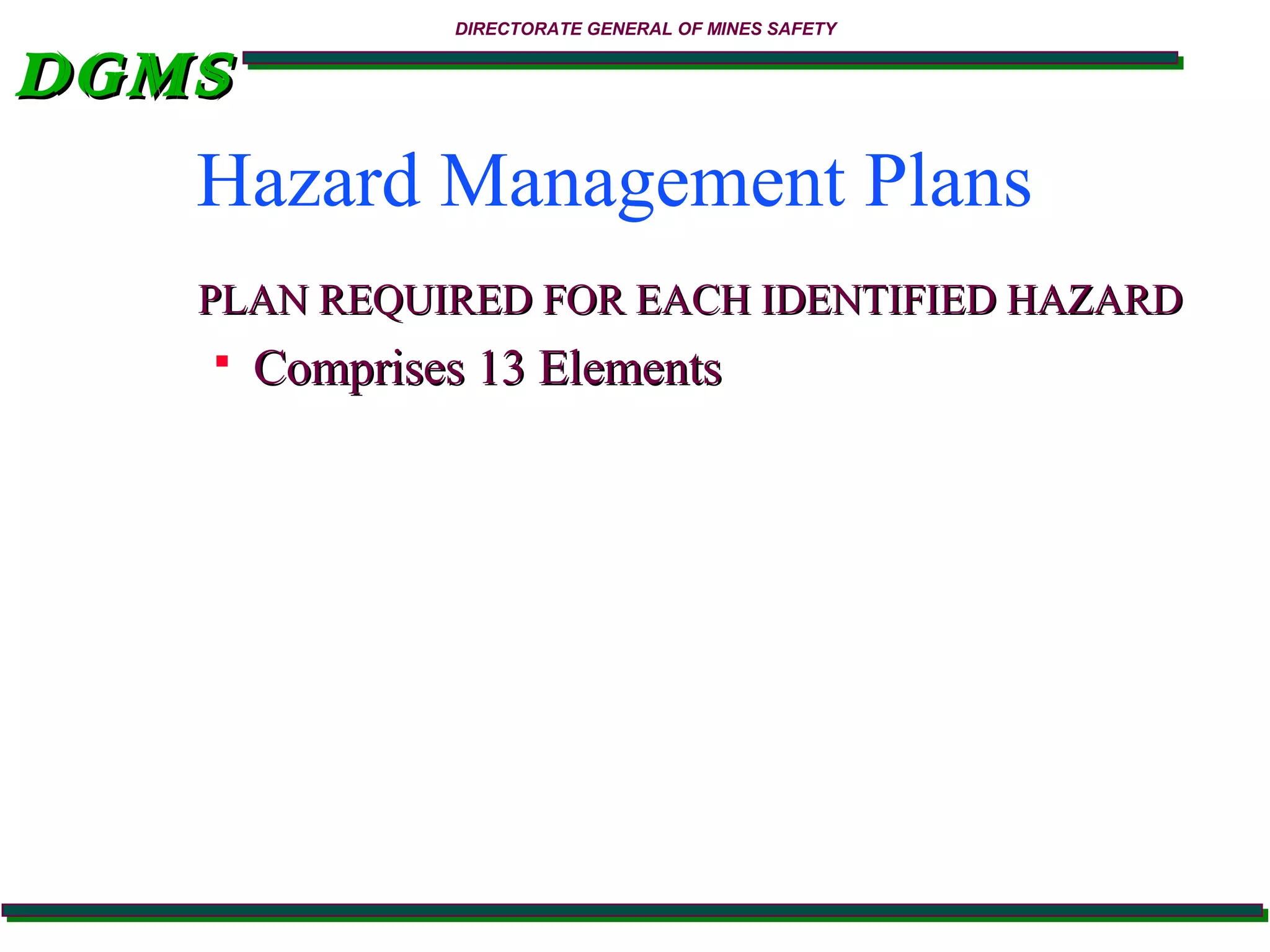 Safety management plan by DGMS | PPT