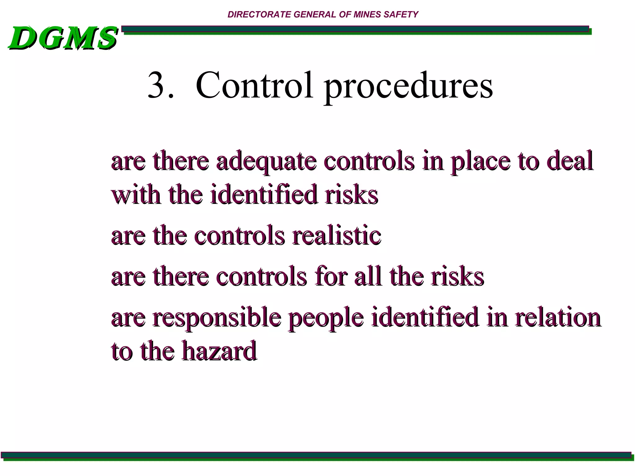 Safety management plan by DGMS | PPT