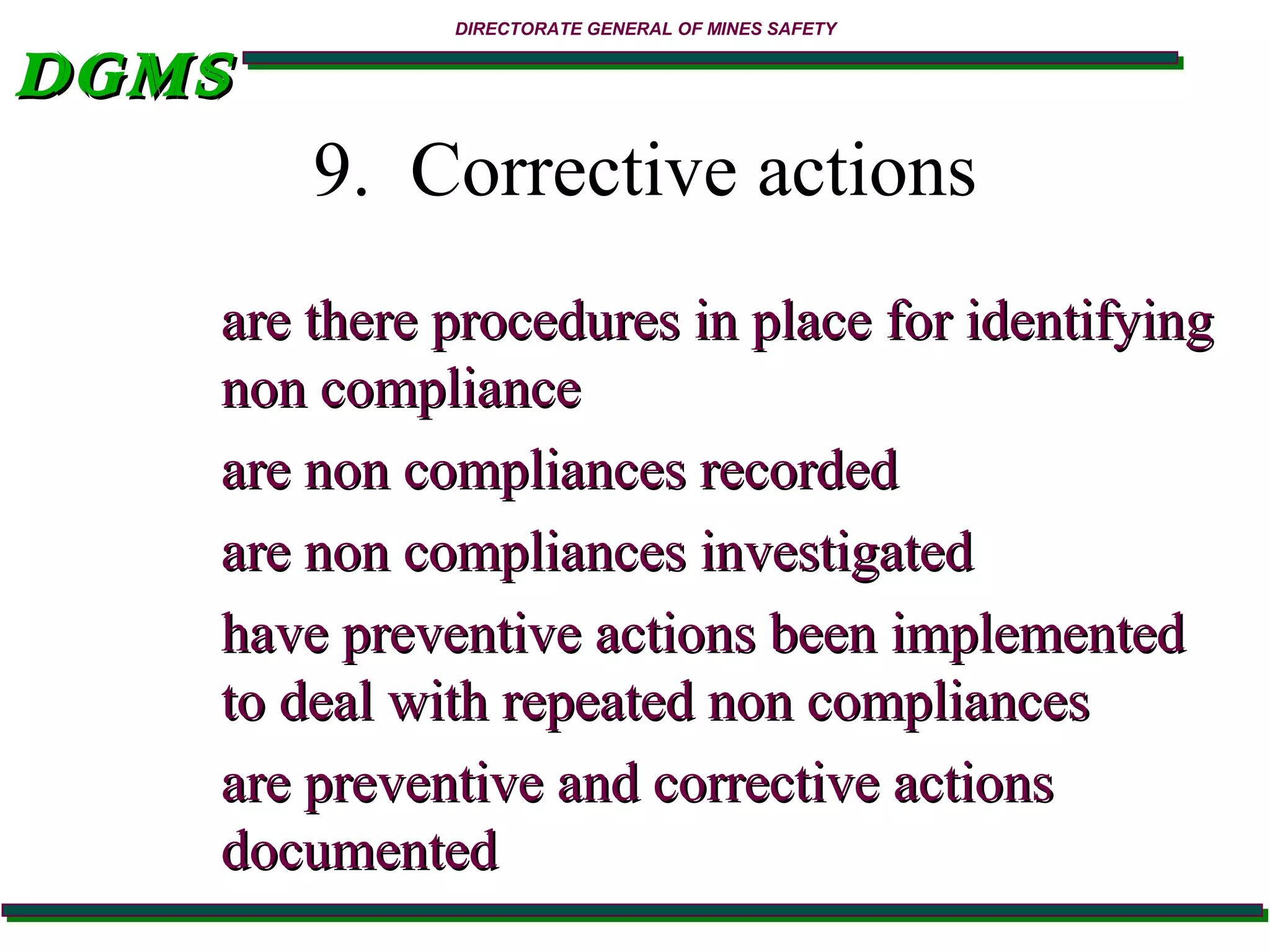 Safety management plan by DGMS | PPT