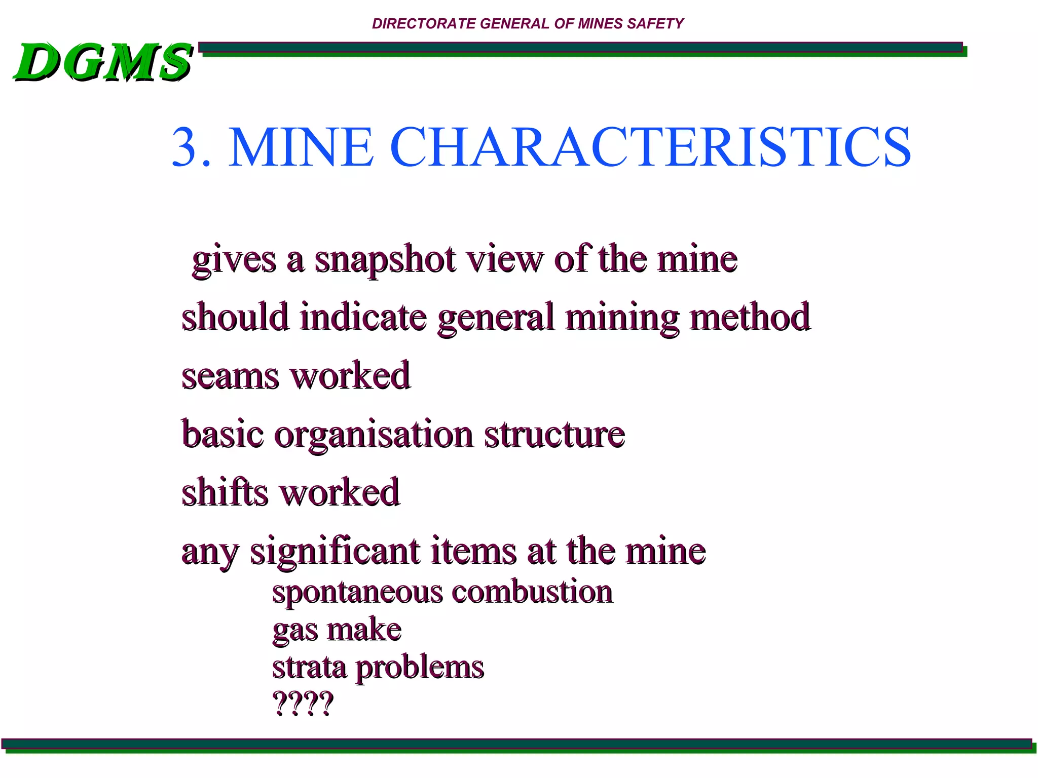 Safety management plan by DGMS | PPT