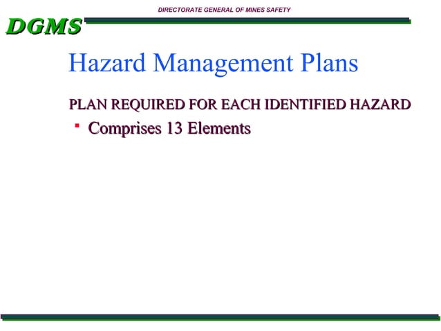 Safety management plan by DGMS | PPT | Civil Engineering Industry ...