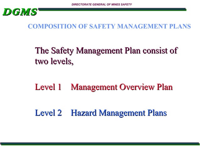 Safety management plan by DGMS | PPT | Civil Engineering Industry ...