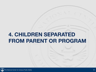 Planning for the Safety of Minors: Routine and Emergency Situations | PPT