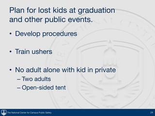 Planning for the Safety of Minors: Routine and Emergency Situations | PPT