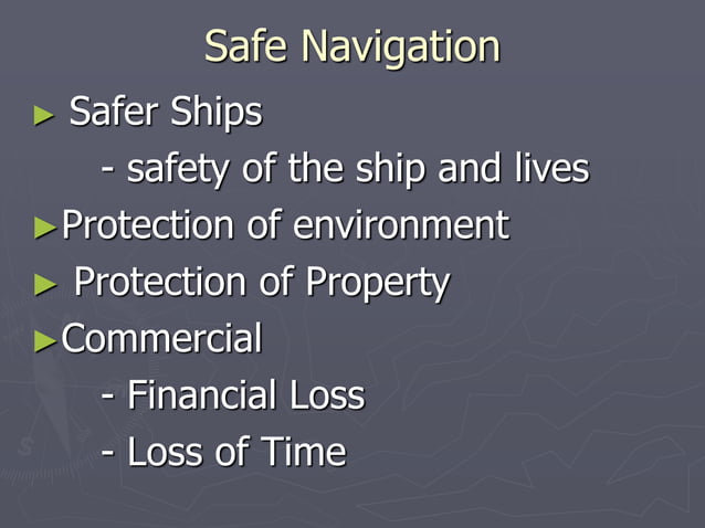 Safety of navigation | PPT | Cruises | Travel Type