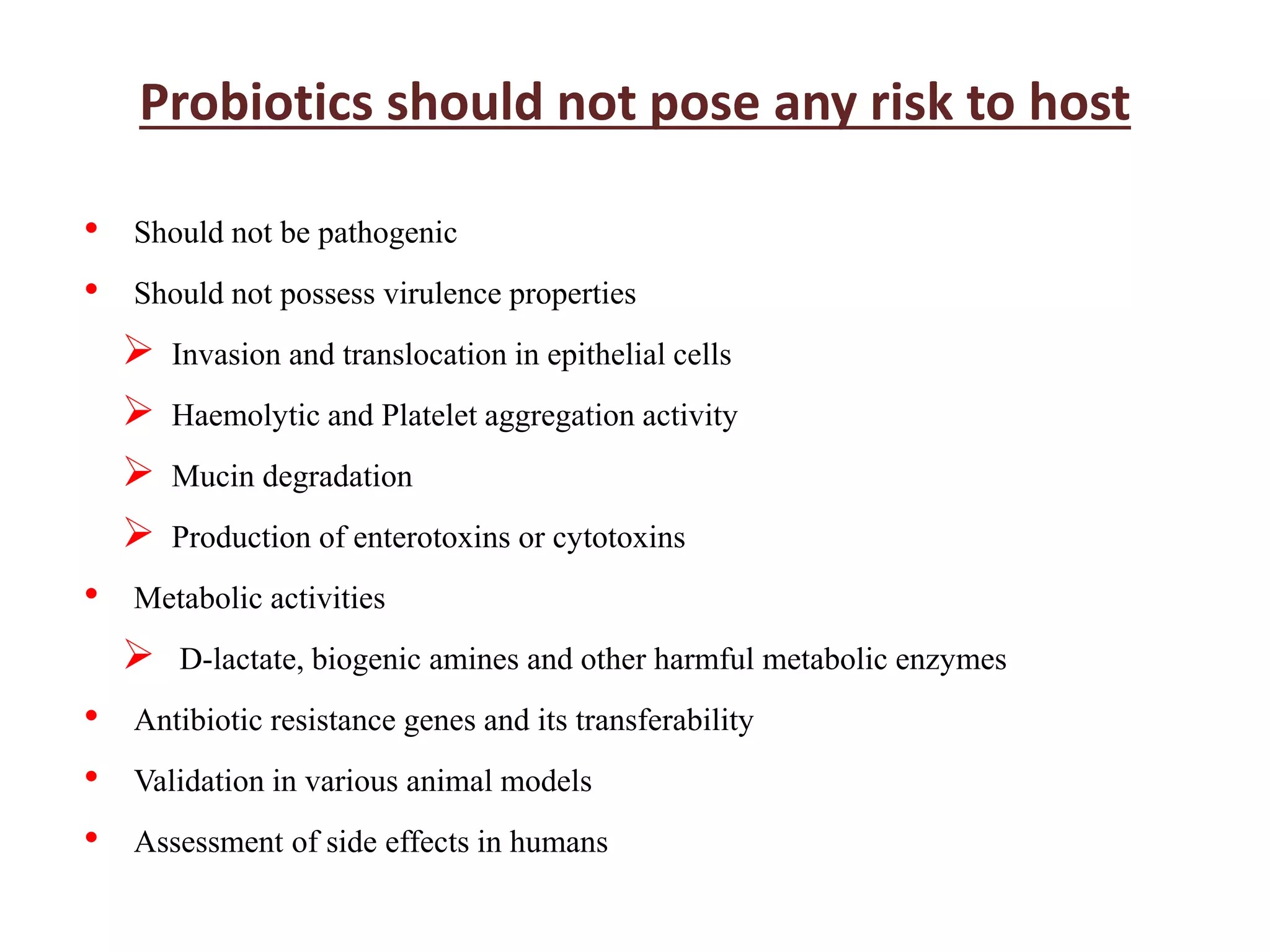 Safety assessment of probiotics for human use | PPTX